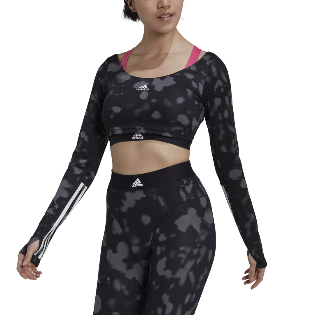 REMERA ADIDAS CORTA MANGA LARGA - NEGRA | PACO GARCIA